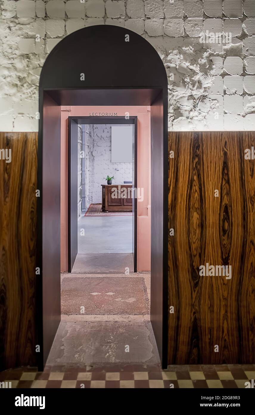 Hall in loft style Stock Photo - Alamy