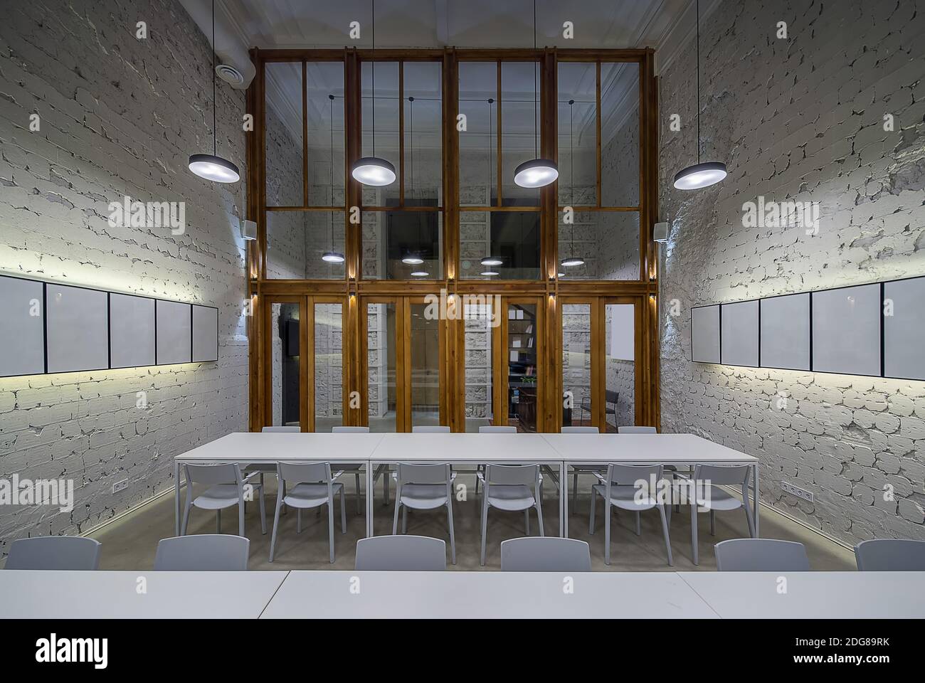 Cafe in loft style Stock Photo - Alamy