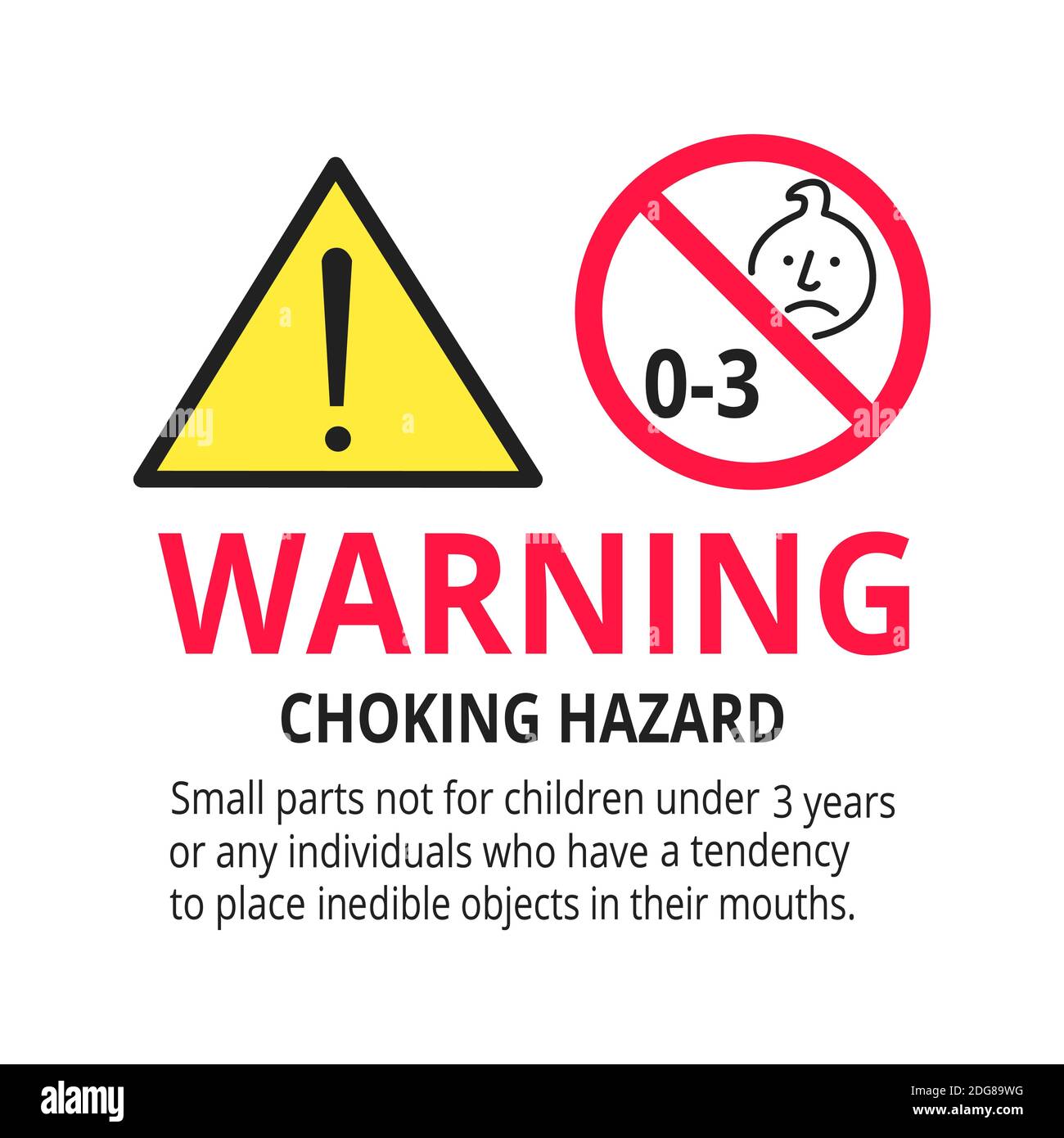 Warning choking hazard small parts Stock Vector Images - Alamy