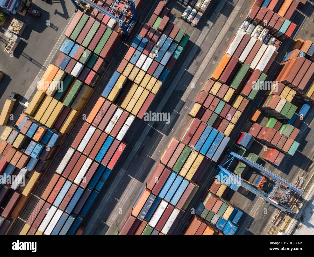 Warehouse with many containers Stock Photo - Alamy