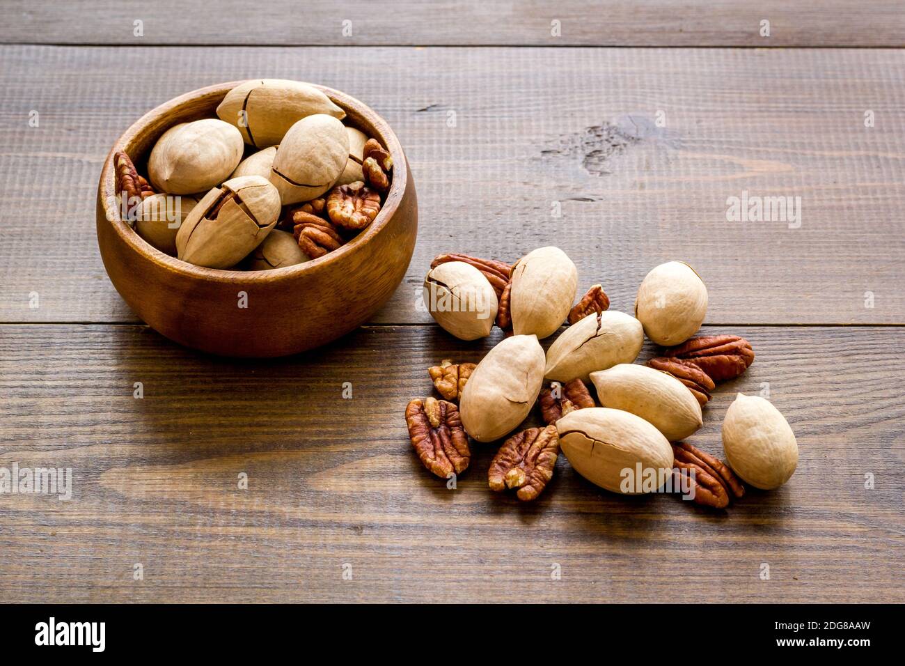 Close up of pecan nuts set. Food background Stock Photo - Alamy