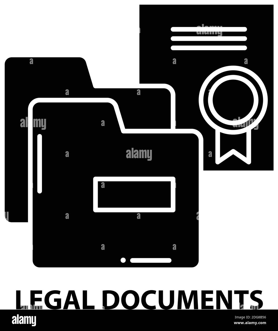 legal documents icon, black vector sign with editable strokes, concept ...