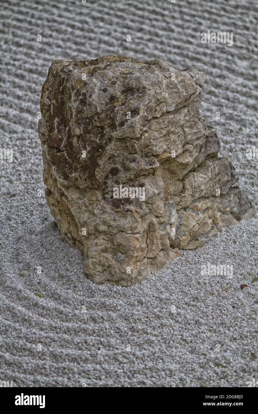 Japanese Garden and stone Stock Photo - Alamy