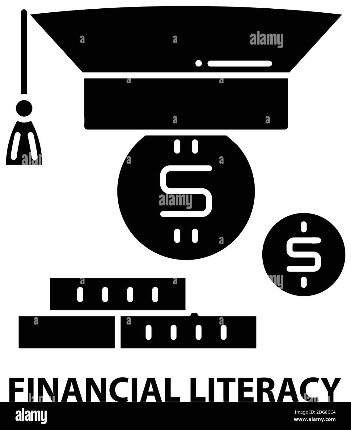 financial literacy icon, black vector sign with editable strokes ...