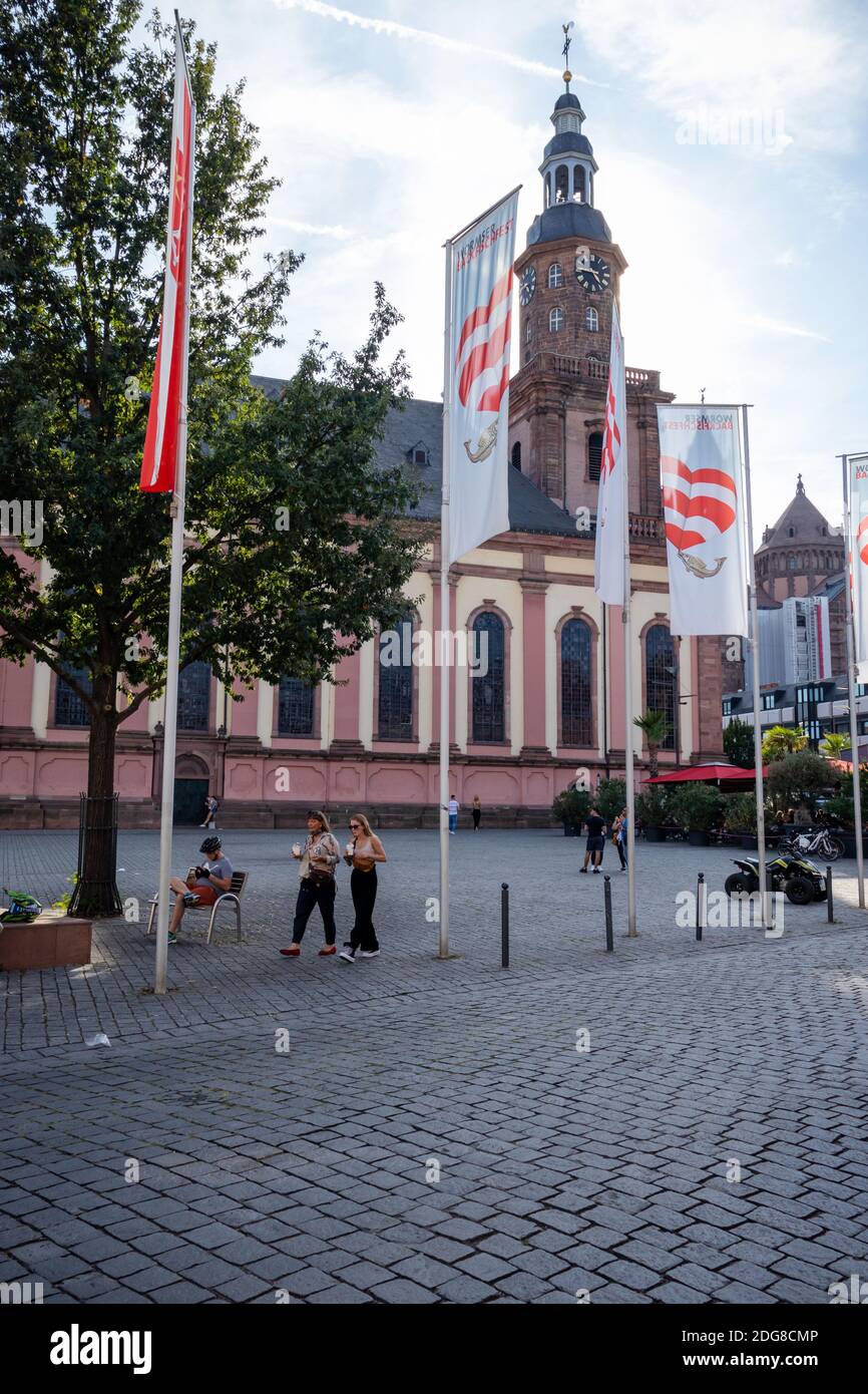 Flags beside the Holy Trinity Church, or Reformation Memorial Church of ...