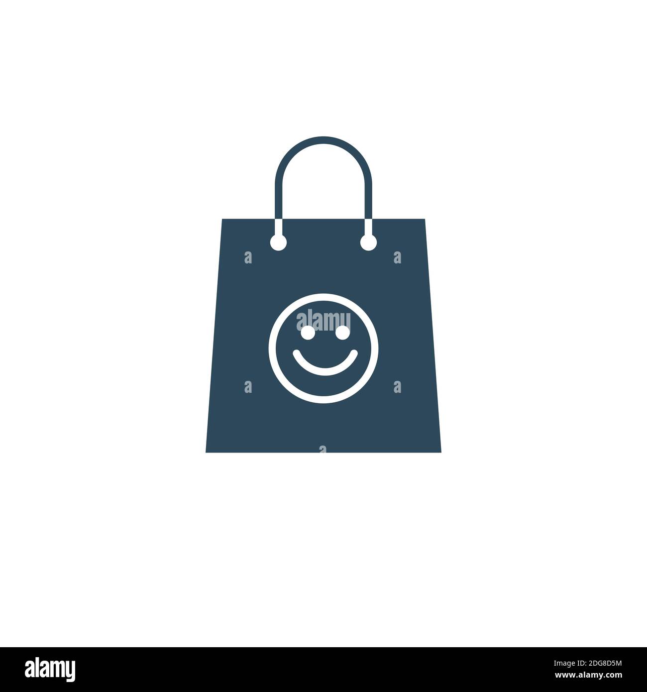 Happy Shopping bag with smile emoji, happy shopping concept. Stock ...