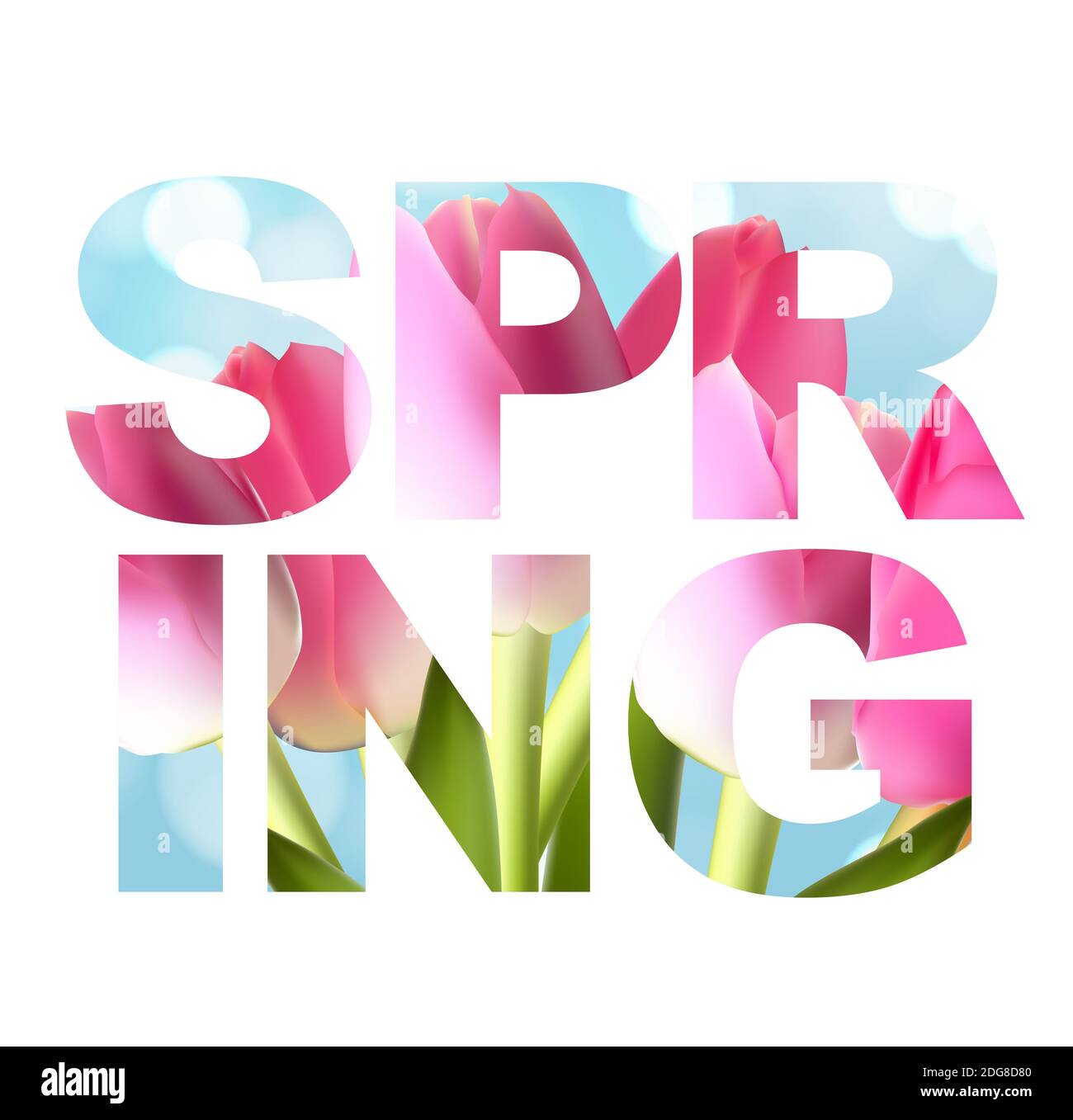 Hello Spring Banner Greetings Design Background with Colorful Flower ...