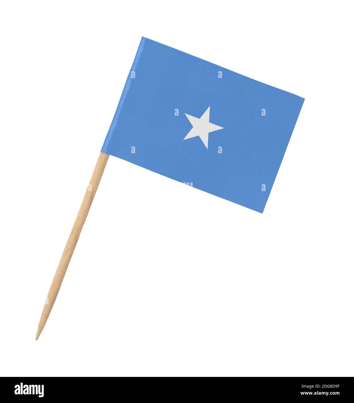 Small paper Somalian flag on wooden stick, isolated on white Stock ...