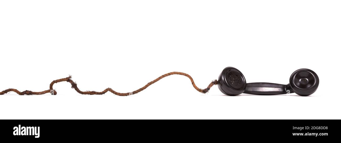 Vintage bakelite telephone horn, isolated on white Stock Photo - Alamy