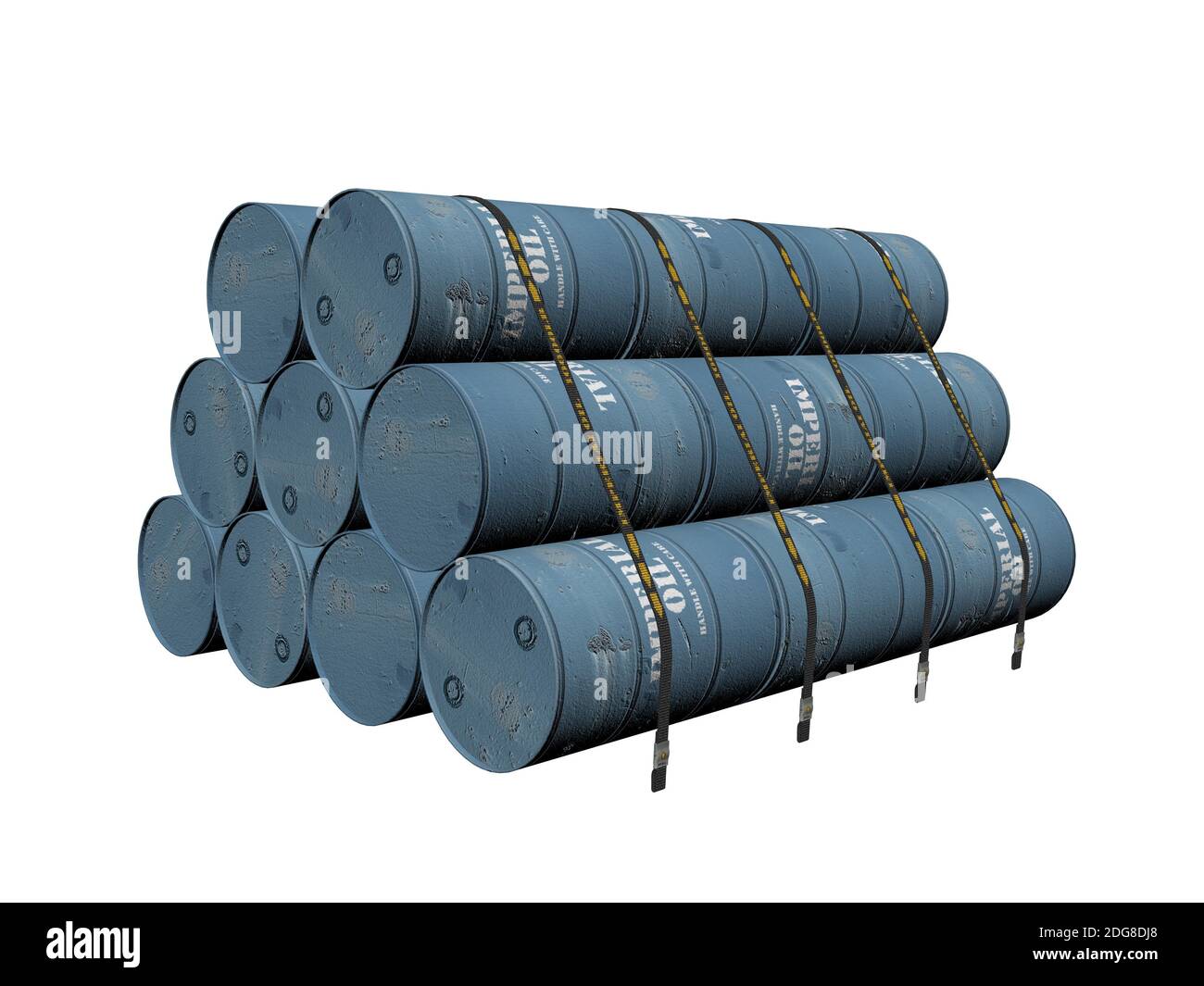 Oil barrels blue and grey - 3D rendering Stock Photo - Alamy