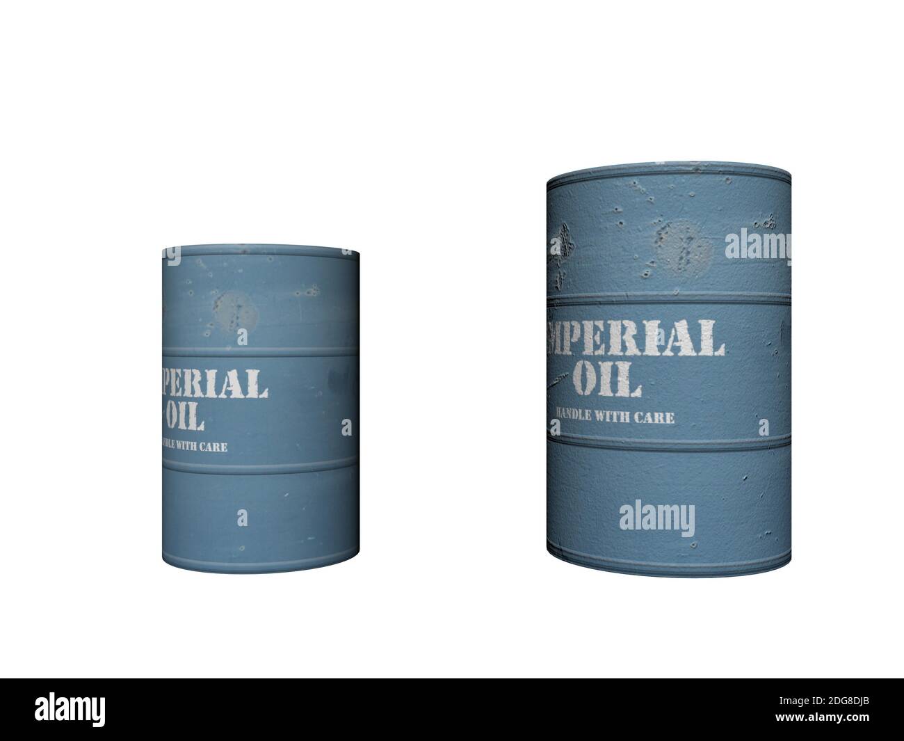 Blue oil drum hi-res stock photography and images - Alamy