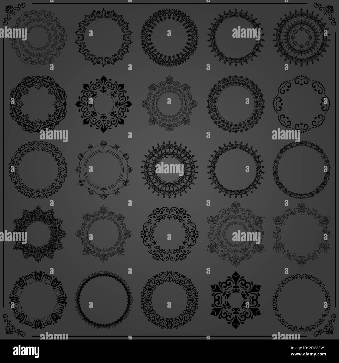 Set of Vector Round Patterns Stock Vector Image & Art - Alamy