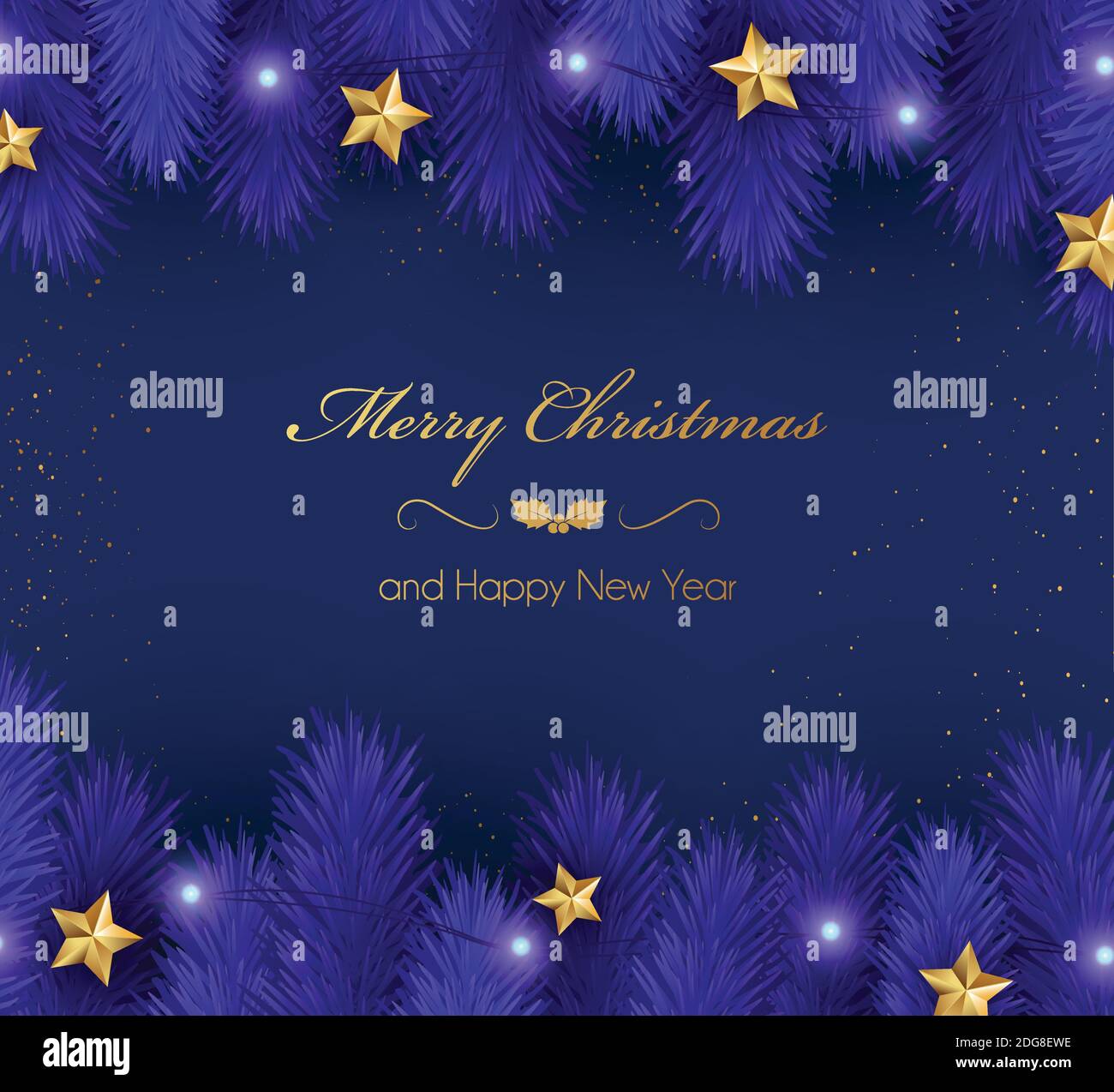 Branches blue christmas tree Stock Vector Images - Alamy
