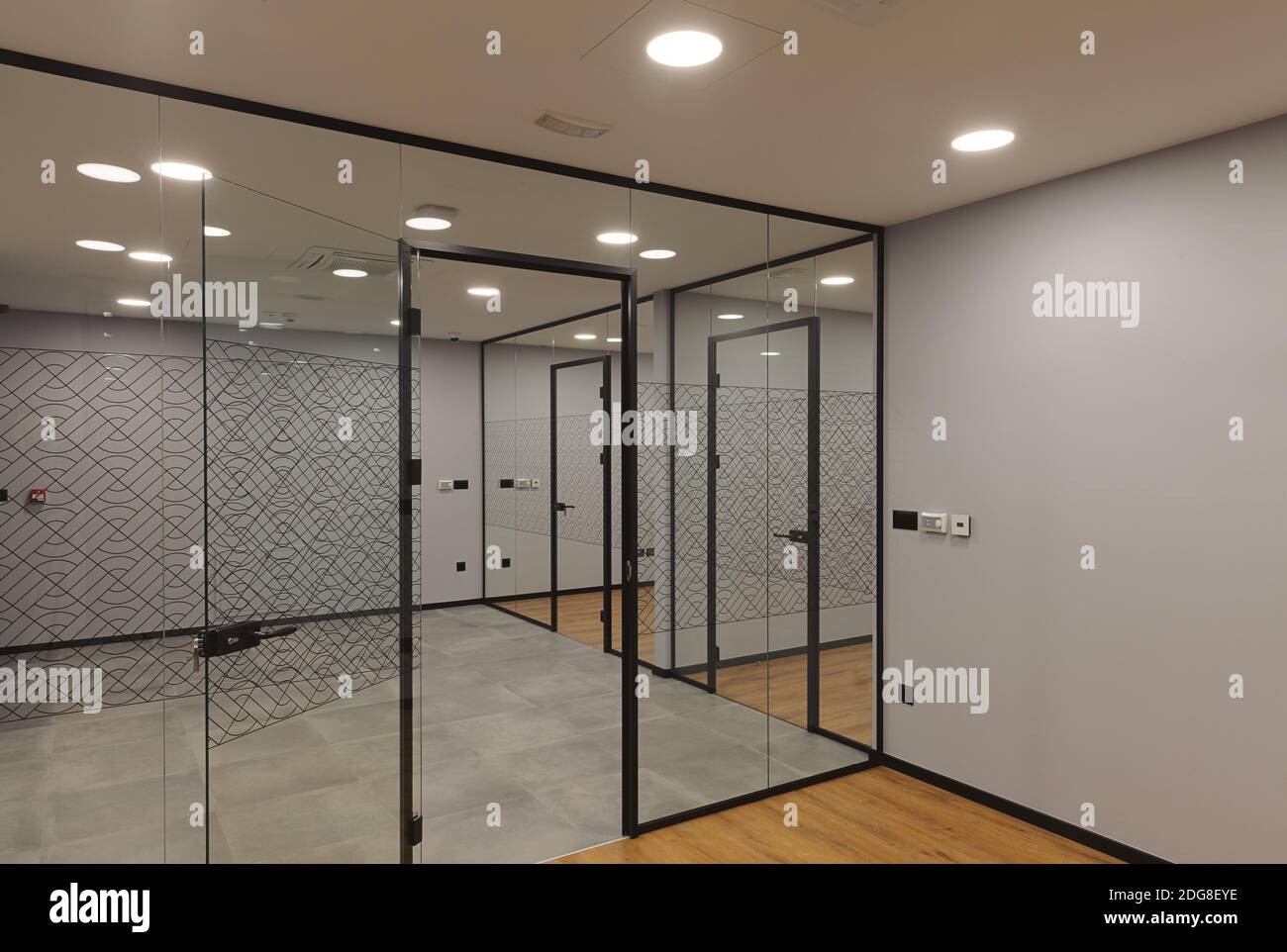 Interior of a new and empty offices, modern and simple Stock Photo - Alamy