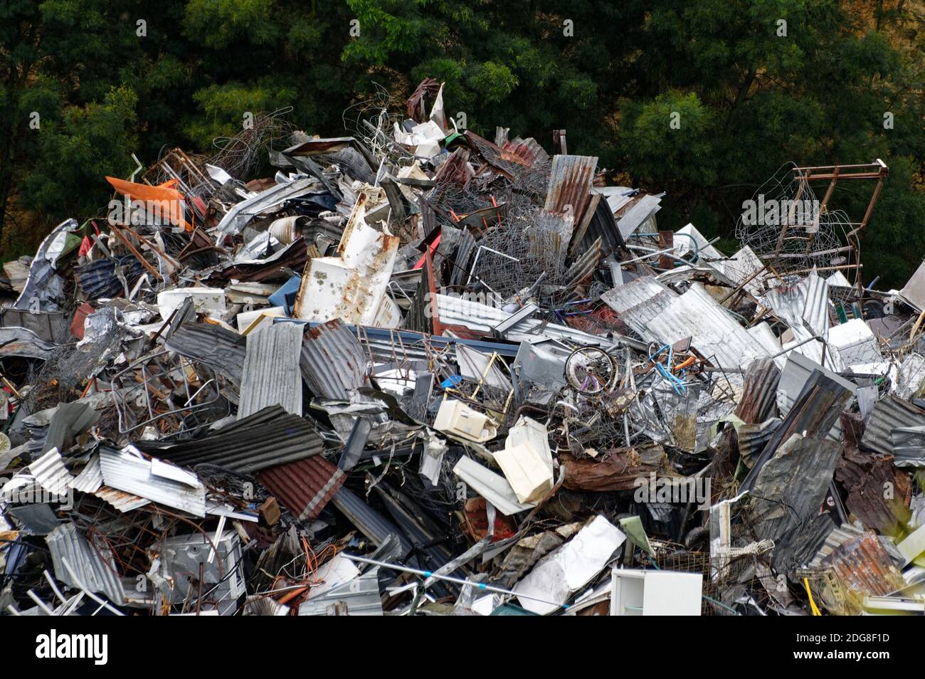 A dump of metal rubbish, man's waste accumulating in a large pile Stock ...