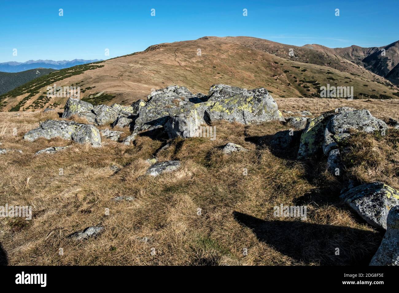 Mountain range Low Tatras mountains, Slovak republic. Hiking theme ...