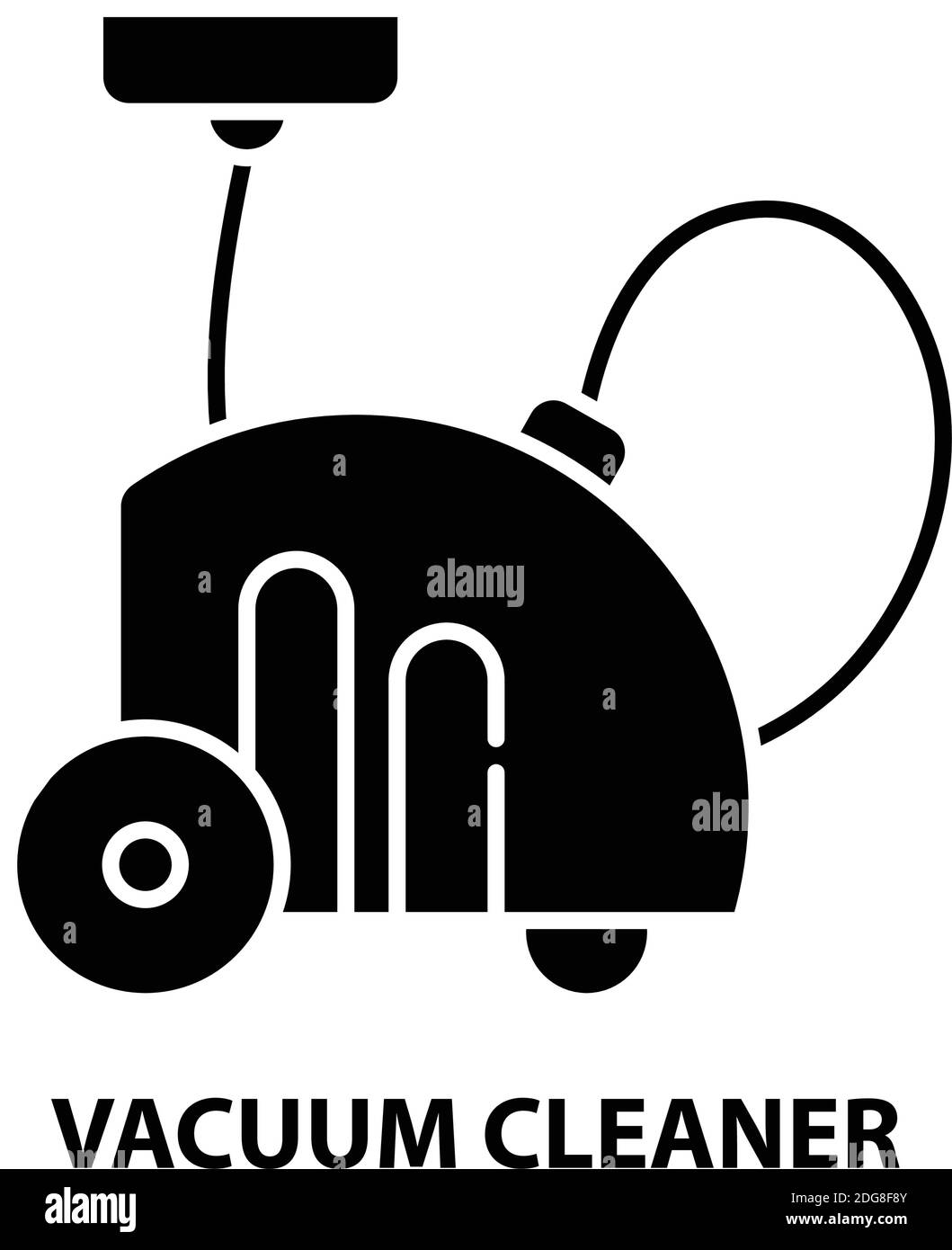 professional vacuum cleaner icon, black vector sign with editable ...