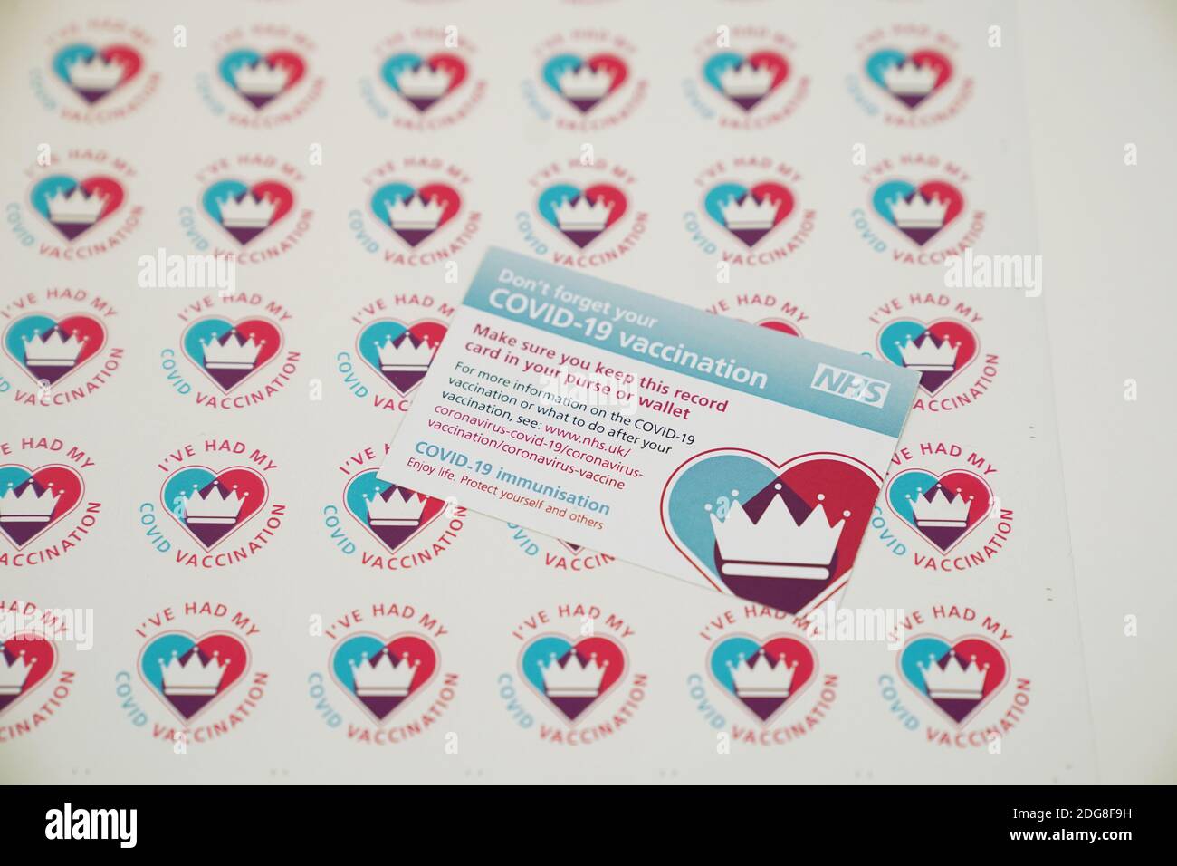 A Covid-19 vaccination record card and "I've had my covid vaccination ...