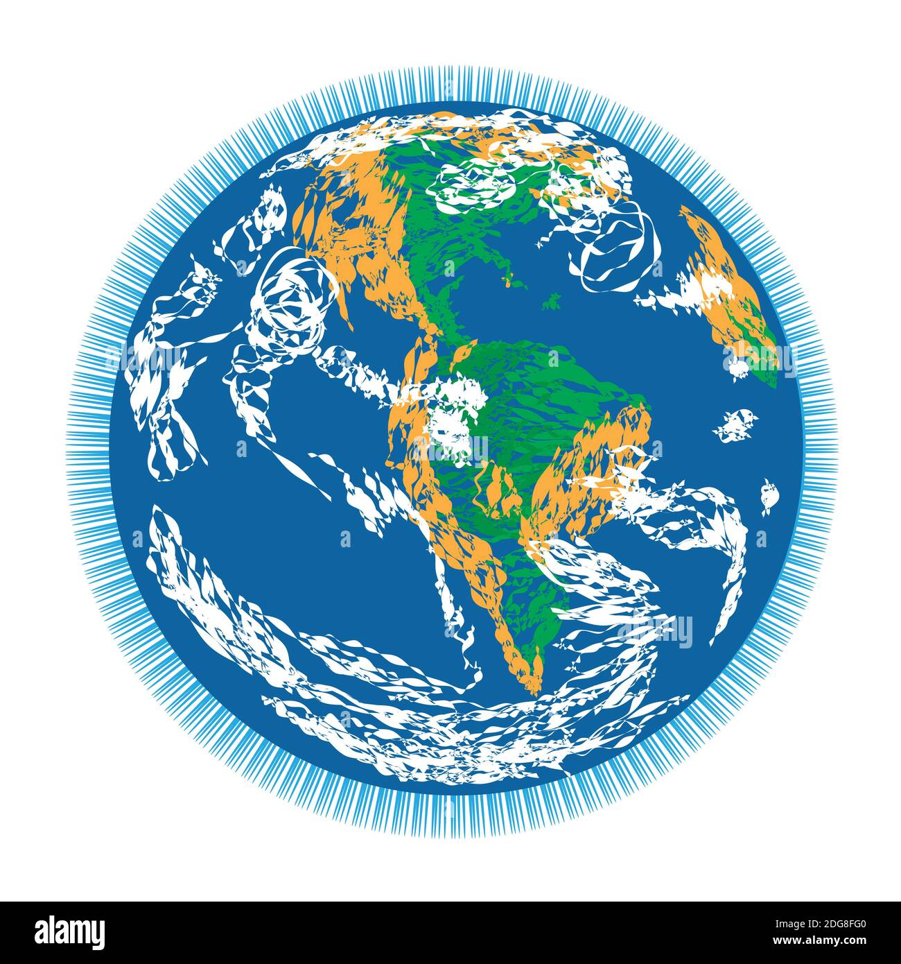 Doodle america global earth Cut Out Stock Images & Pictures - Alamy
