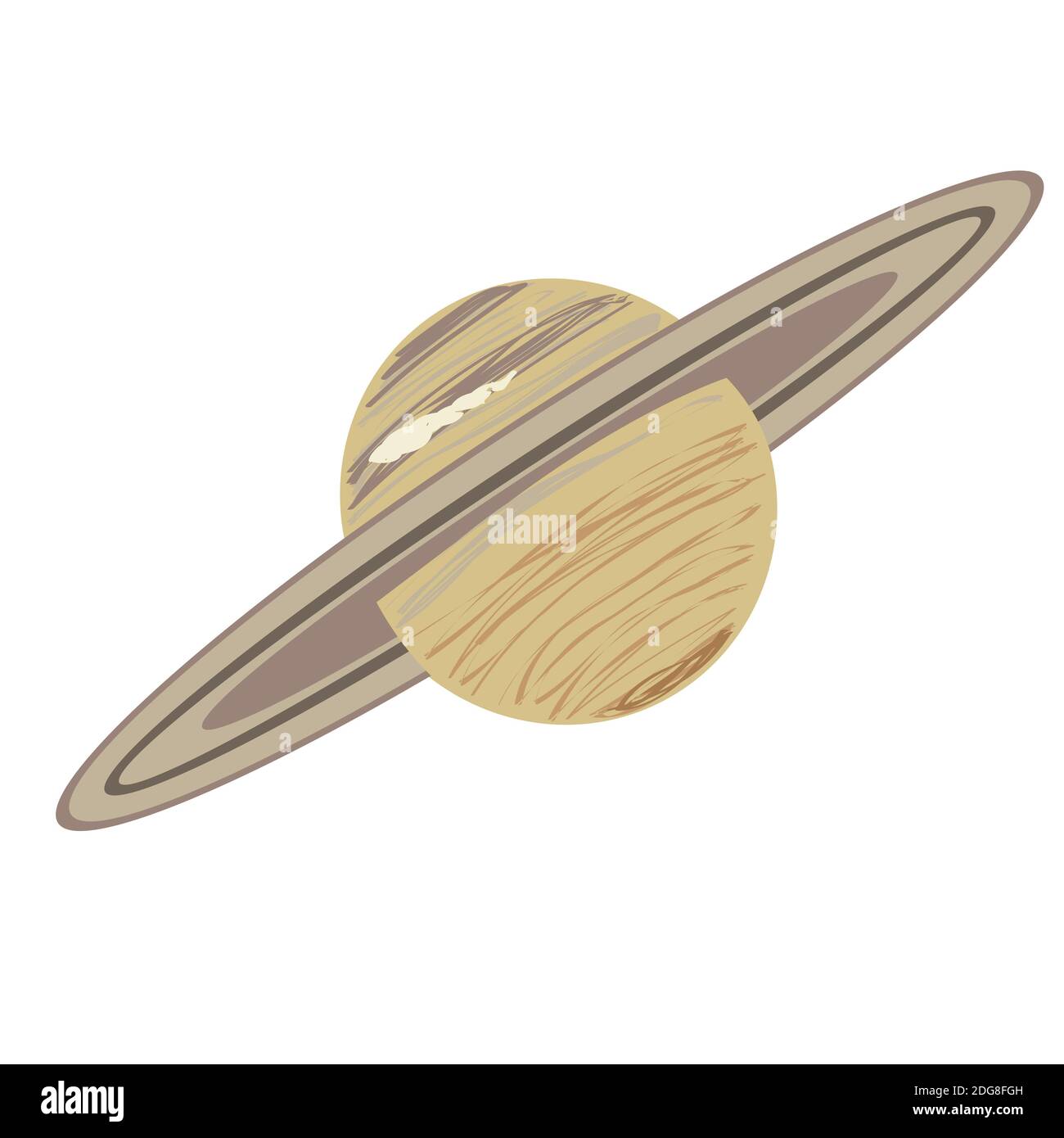 Saturn planet isolated style Cut Out Stock Images & Pictures - Alamy