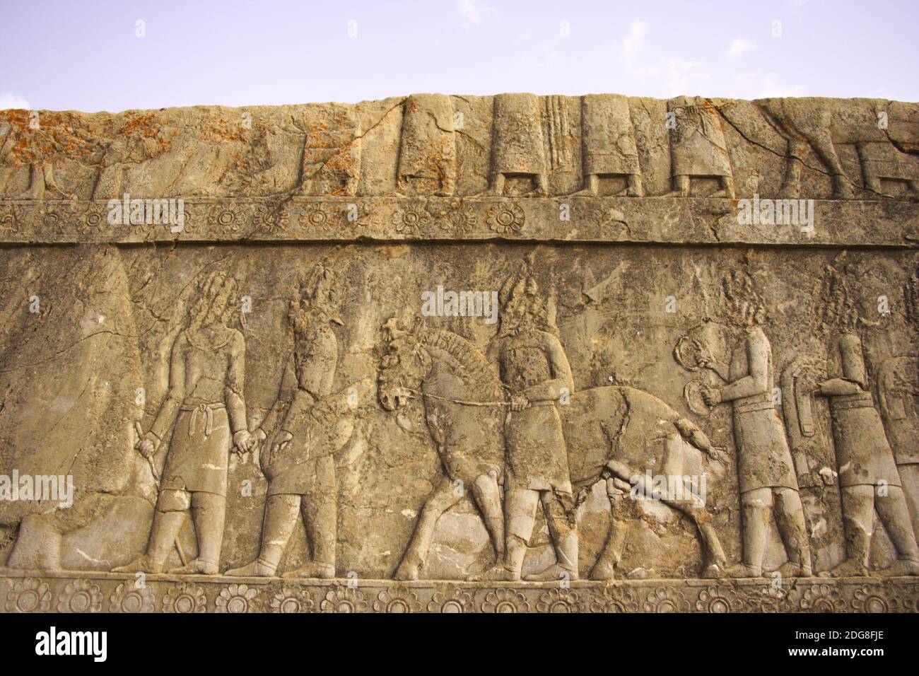Bas-reliefs at Persepolis, near Shiraz, Fars Province, Islamic Republic ...