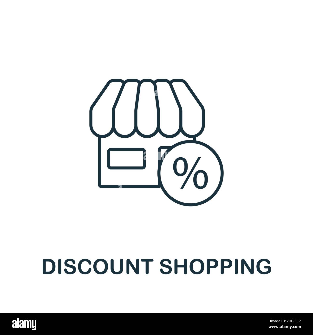 Discount Shopping icon. Line style element from loyalty program ...