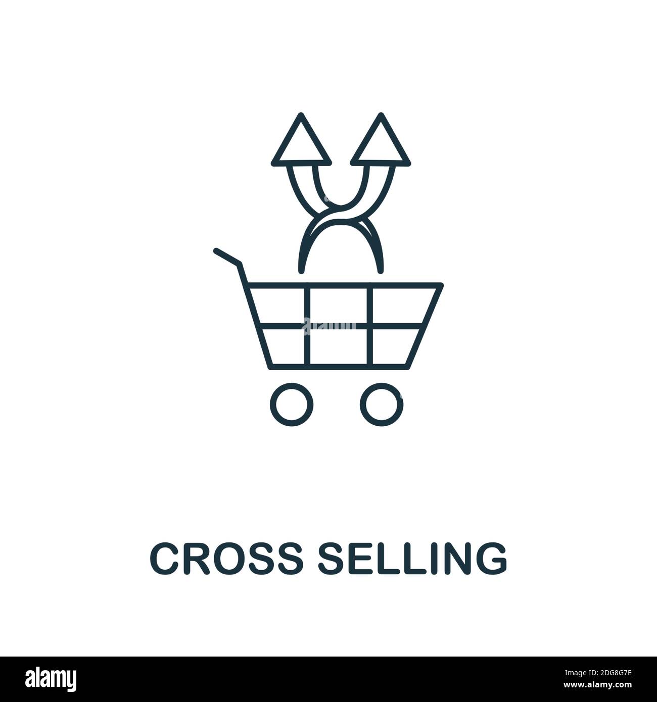 Cross Selling icon. Line style element from loyalty program collection ...