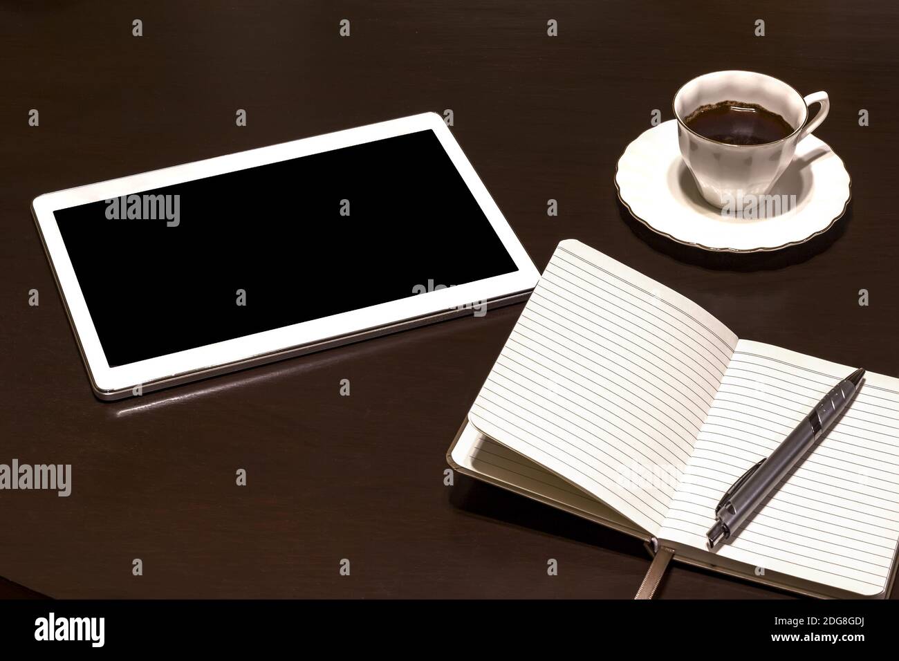 Work table: tablet PC Stock Photo - Alamy