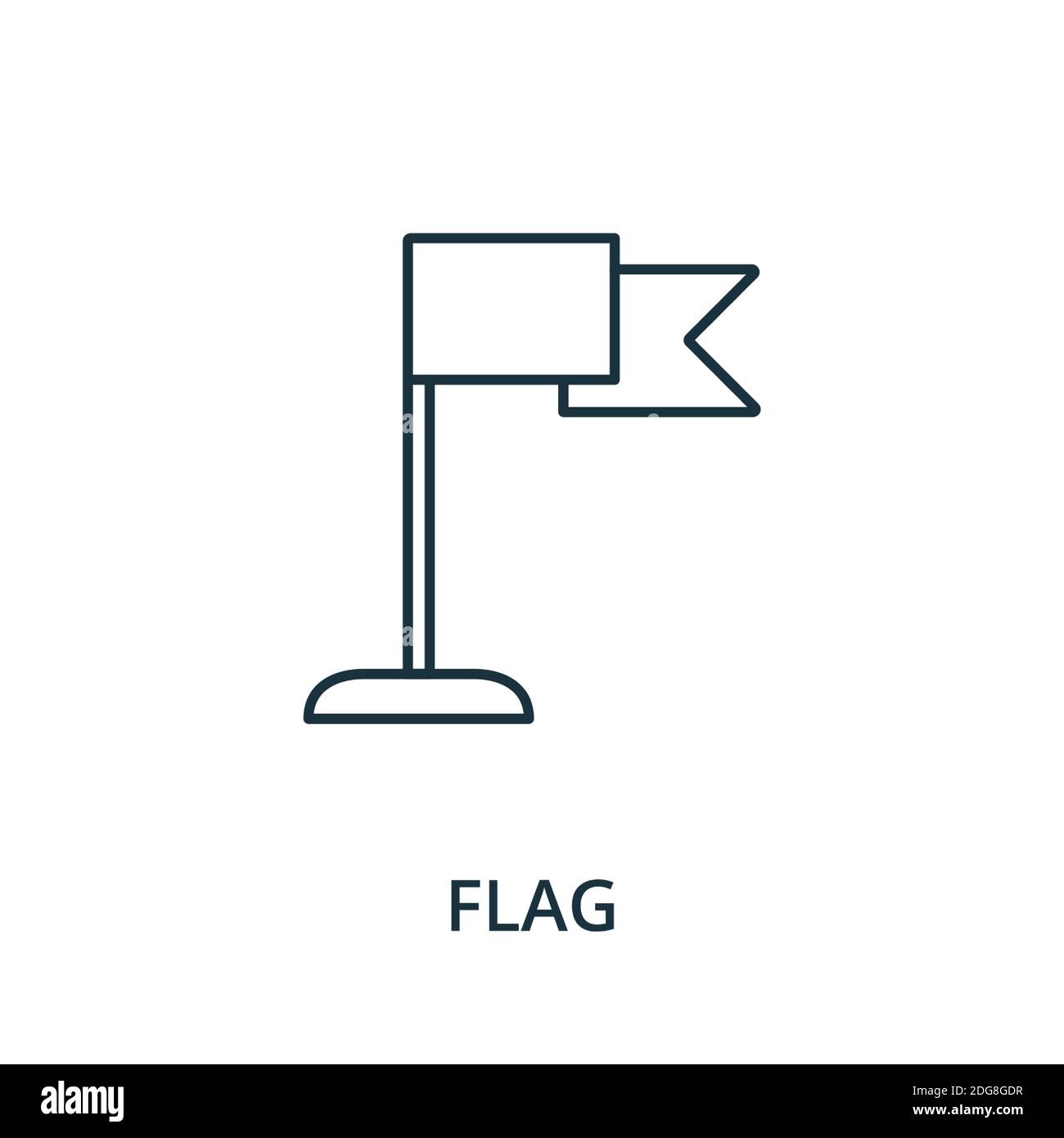 Flag icon. Line style element from navigation collection. Thin Flag ...