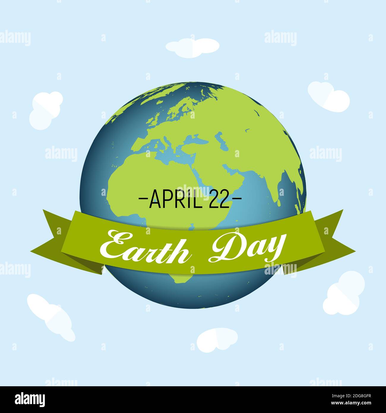 April 22, Earth Day Background Illustration Stock Photo - Alamy
