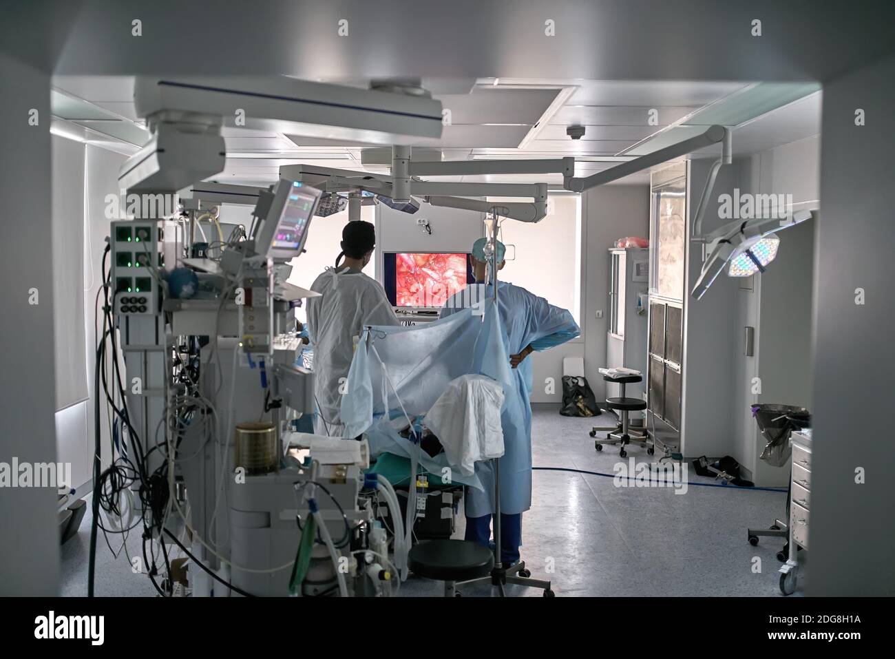 Laparoscopy operation process Stock Photo - Alamy