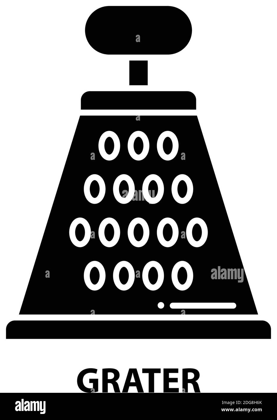 grater icon, black vector sign with editable strokes, concept ...