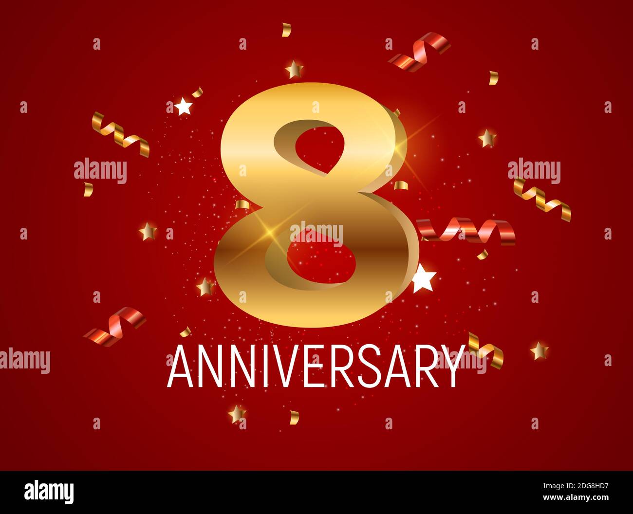 Template Logo 8 Years Anniversary Illustration Stock Photo - Alamy