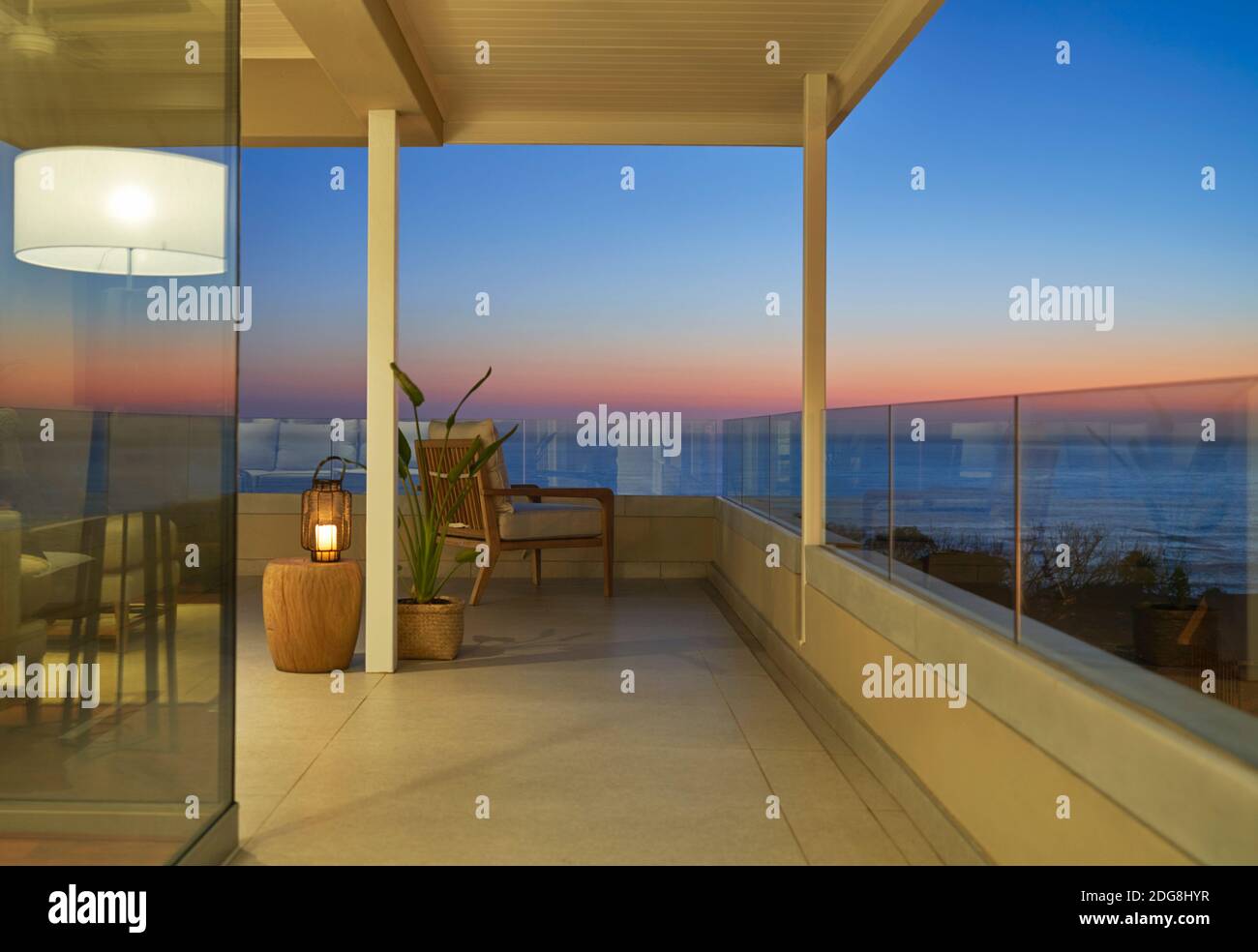 Architecture balcony view night hi-res stock photography and images - Alamy