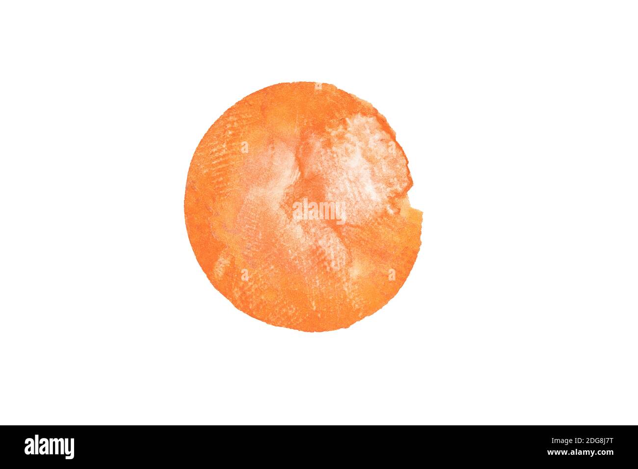 Orange spot on watercolor paper, ink drop. Abstract yellow spot on ...