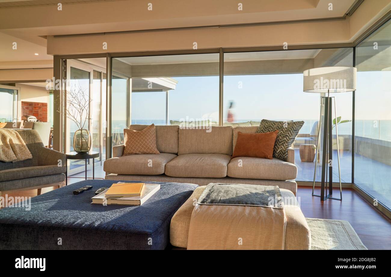 Luxury home showcase interior living room Stock Photo - Alamy