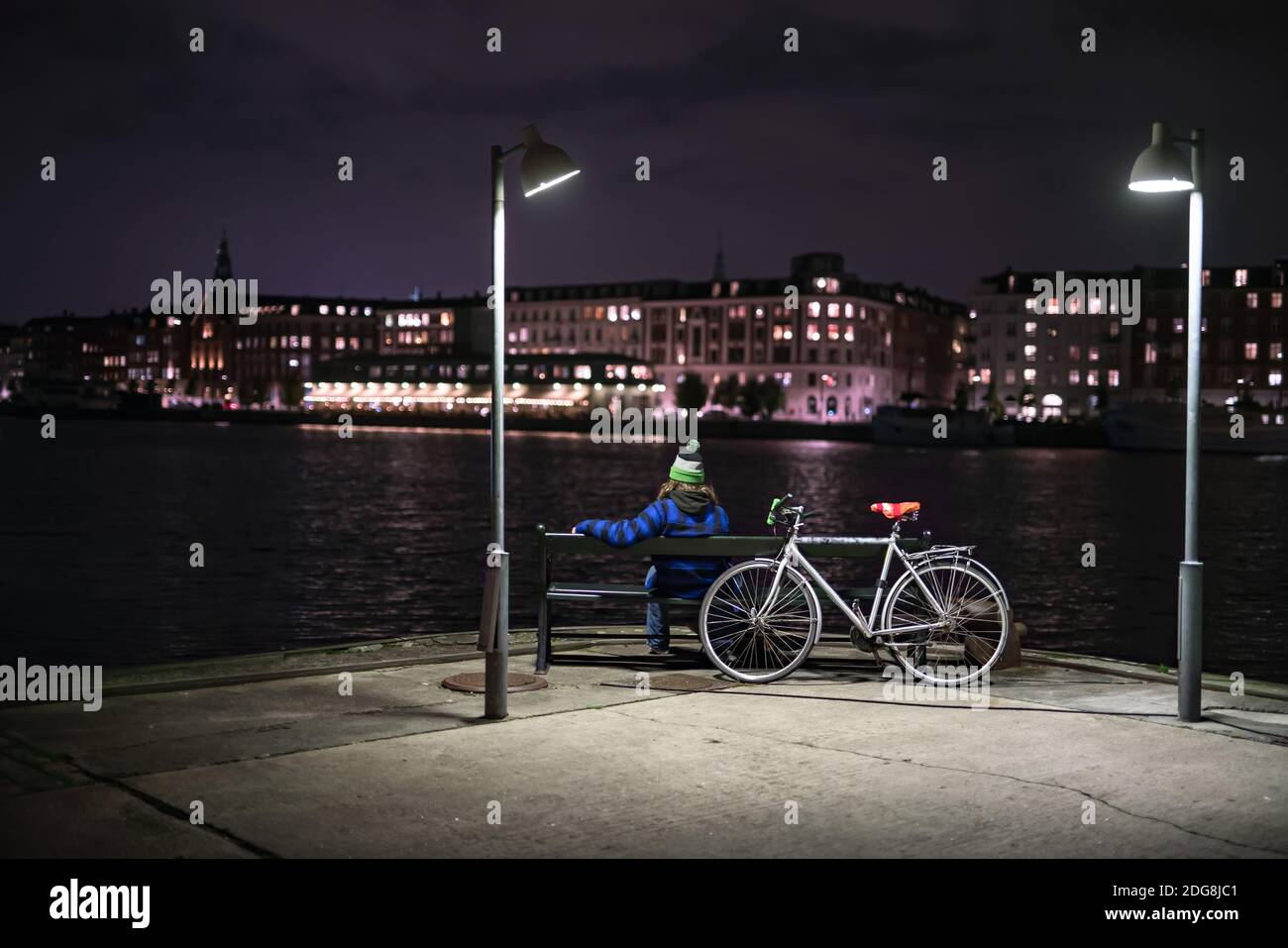 Night cityscape of Copenhagen's embankment Stock Photo - Alamy