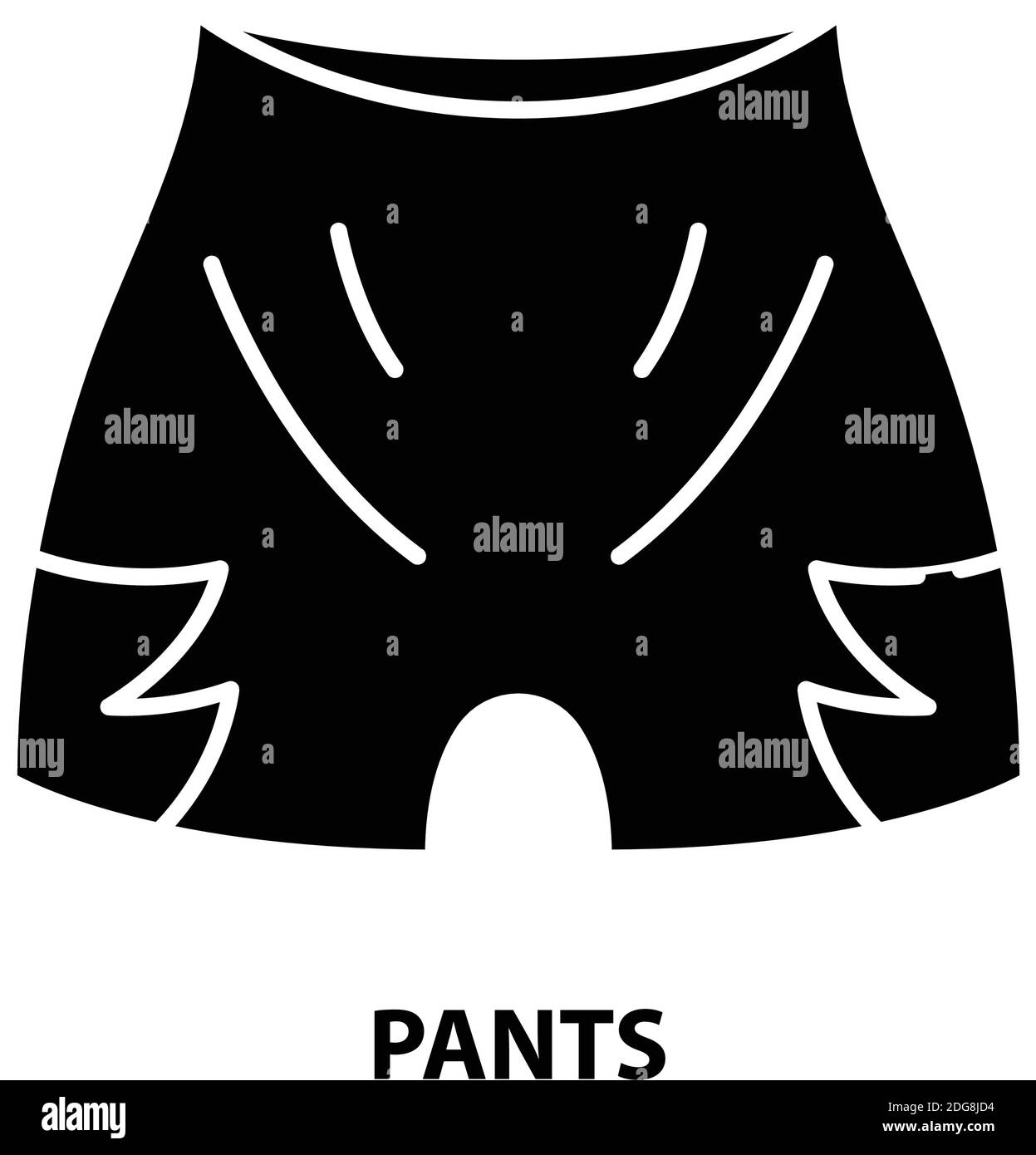 pants icon, black vector sign with editable strokes, concept ...