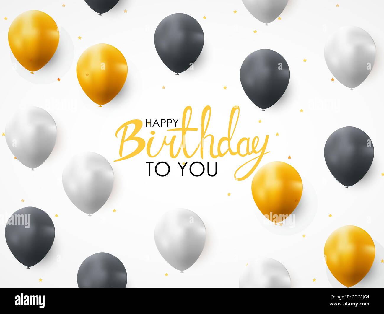 Abstract Happy Birthday Balloon Background Card Template Illustration ...