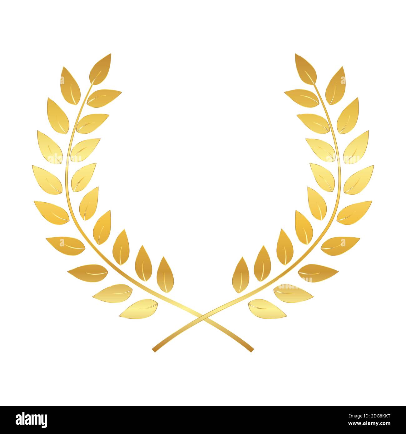 Golden Award Laurel Wreath. Winner Leaf label, Symbol of Victory ...