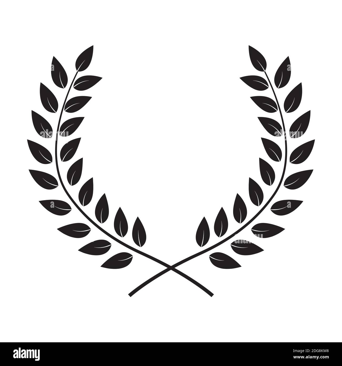 Award Laurel Wreath. Winner Leaf label, Symbol of Victory. Illustration Stock Photo - Alamy