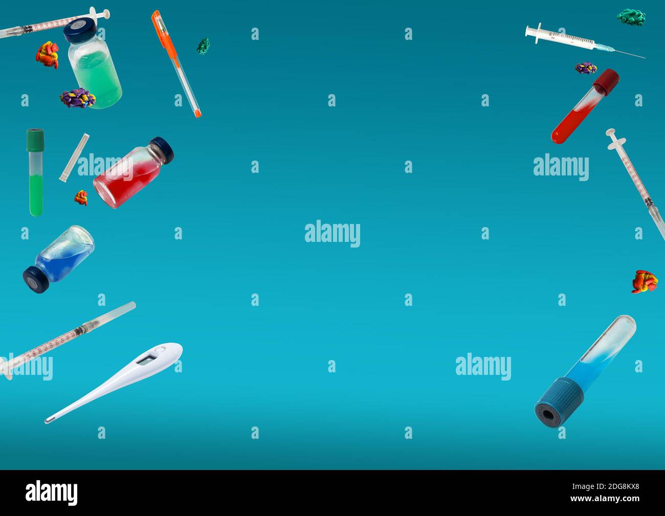 Test Tube With Blue Liquid fly lab Stock Photo - Alamy