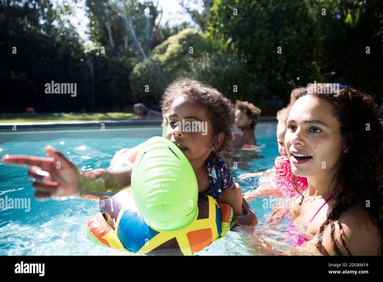 Woman On Inflatable Raft Pool High Resolution Stock Photography and ...