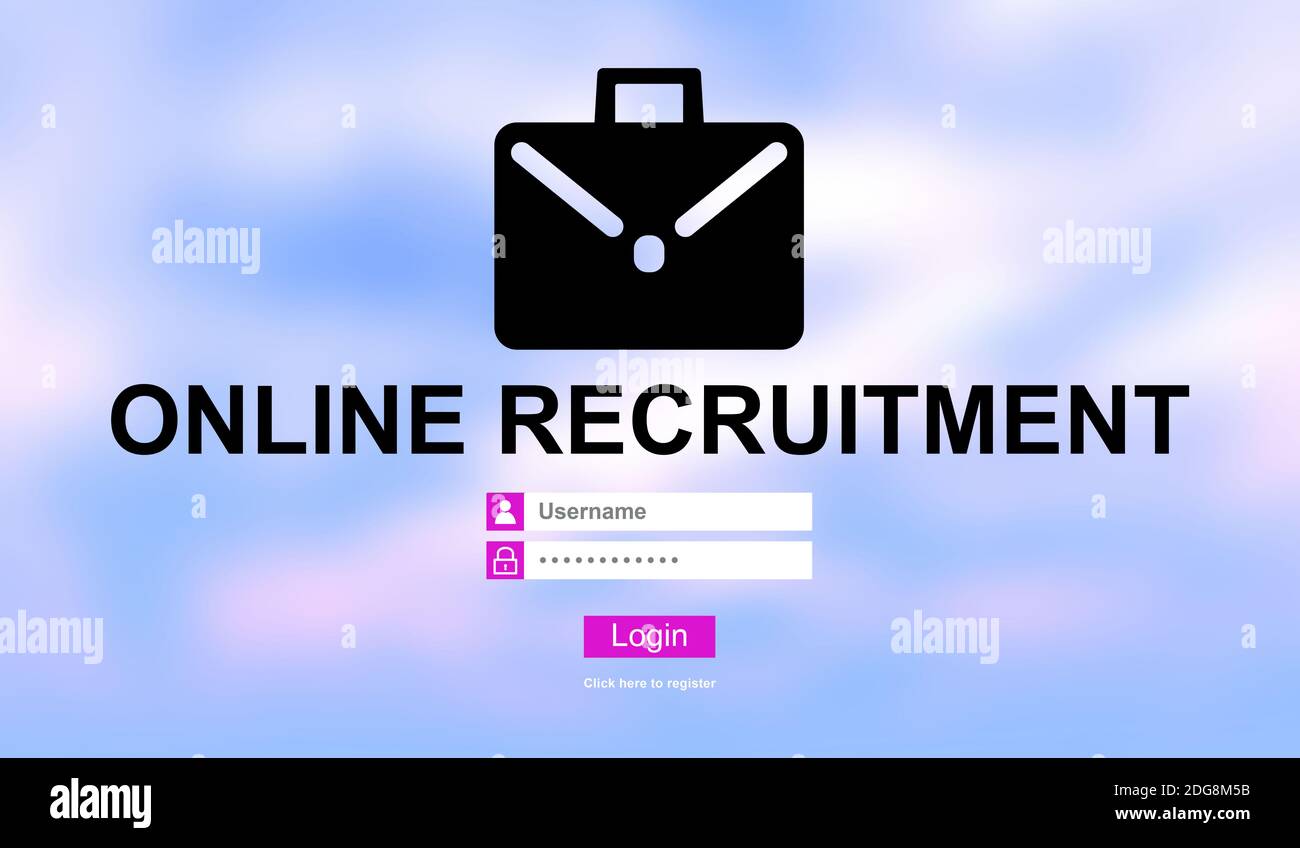 Illustration of an online recruitment concept Stock Photo - Alamy