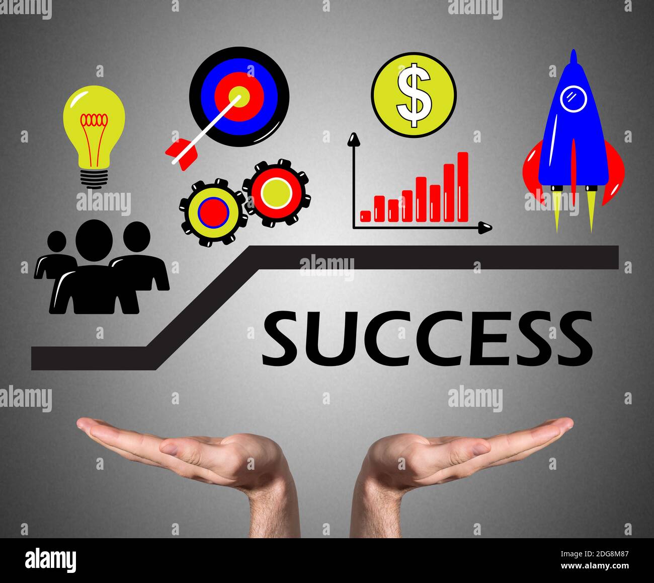 Open hands sustaining success concept Stock Photo - Alamy