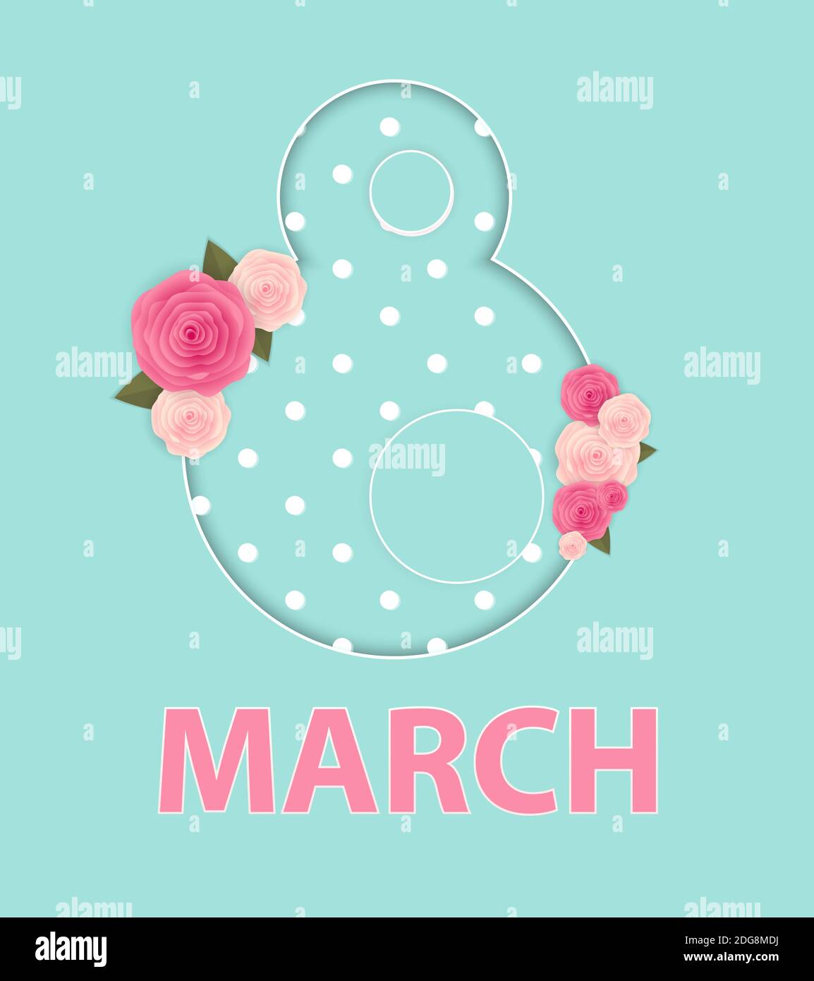 Poster International Happy Women's Day 8 March Floral Greeting card ...