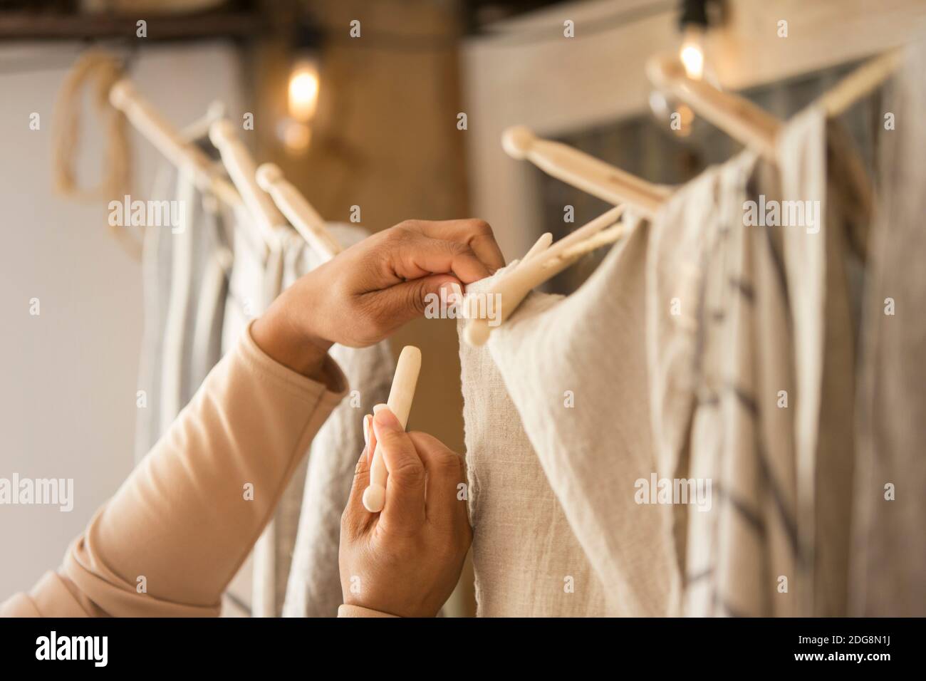 Hanging fabric hi-res stock photography and images - Alamy