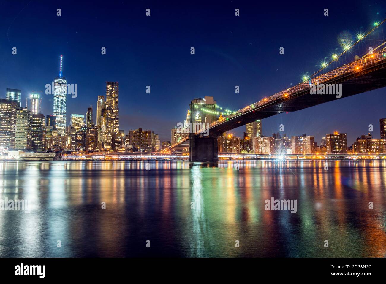 Brooklyn bridge night image hi-res stock photography and images - Alamy