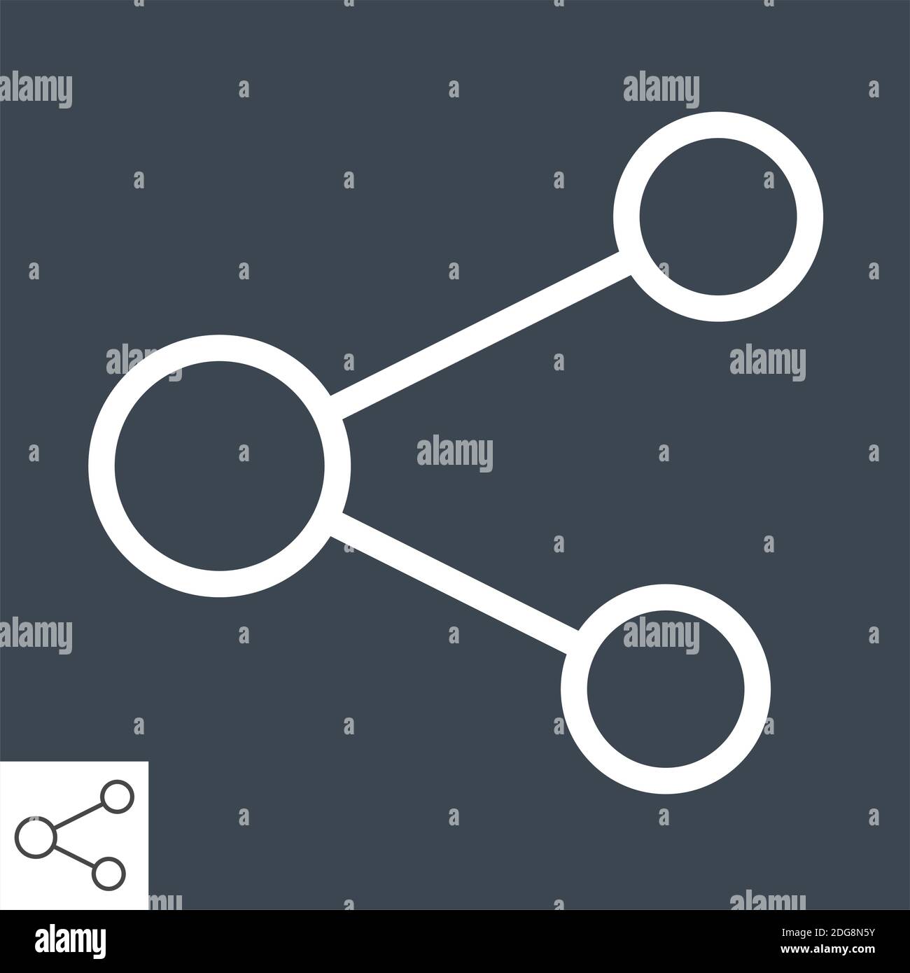 Line share technology icon hi-res stock photography and images - Alamy