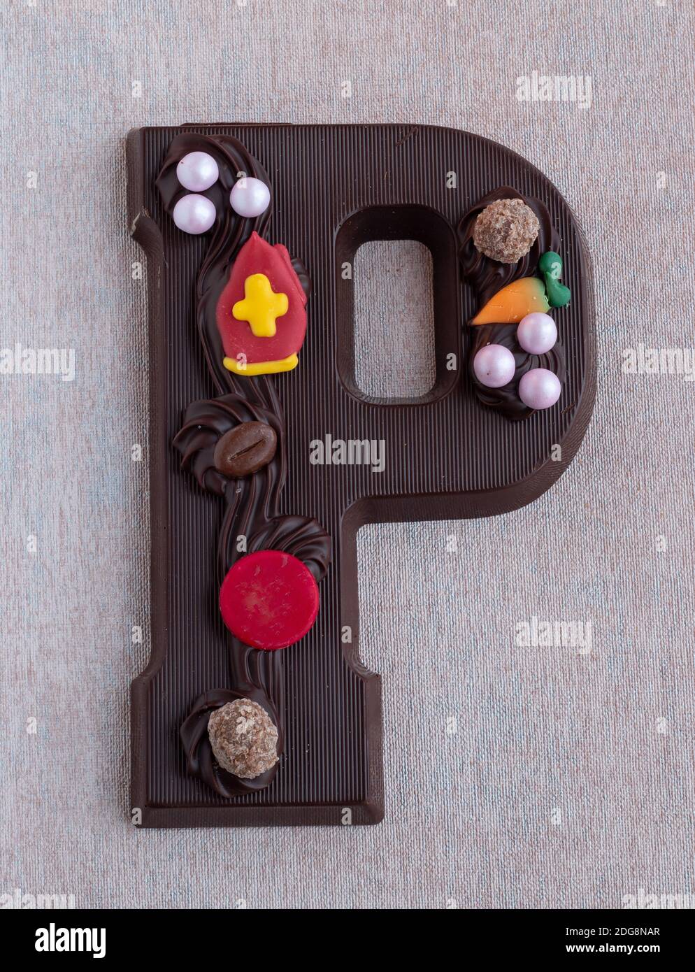 Chocolate letter P, celebrations from sinterklaas "Sint and Piet ...